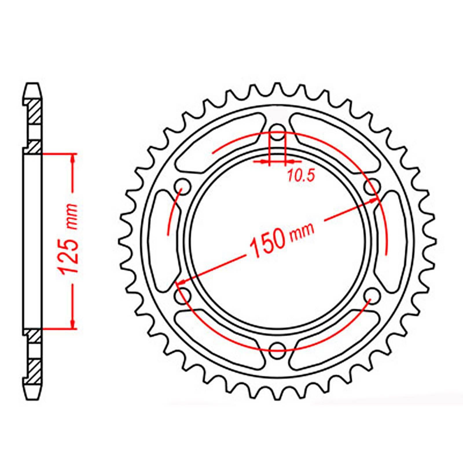 44 Tooth Rear Sprocket for KTM 1190 Adventure R 2013-2017