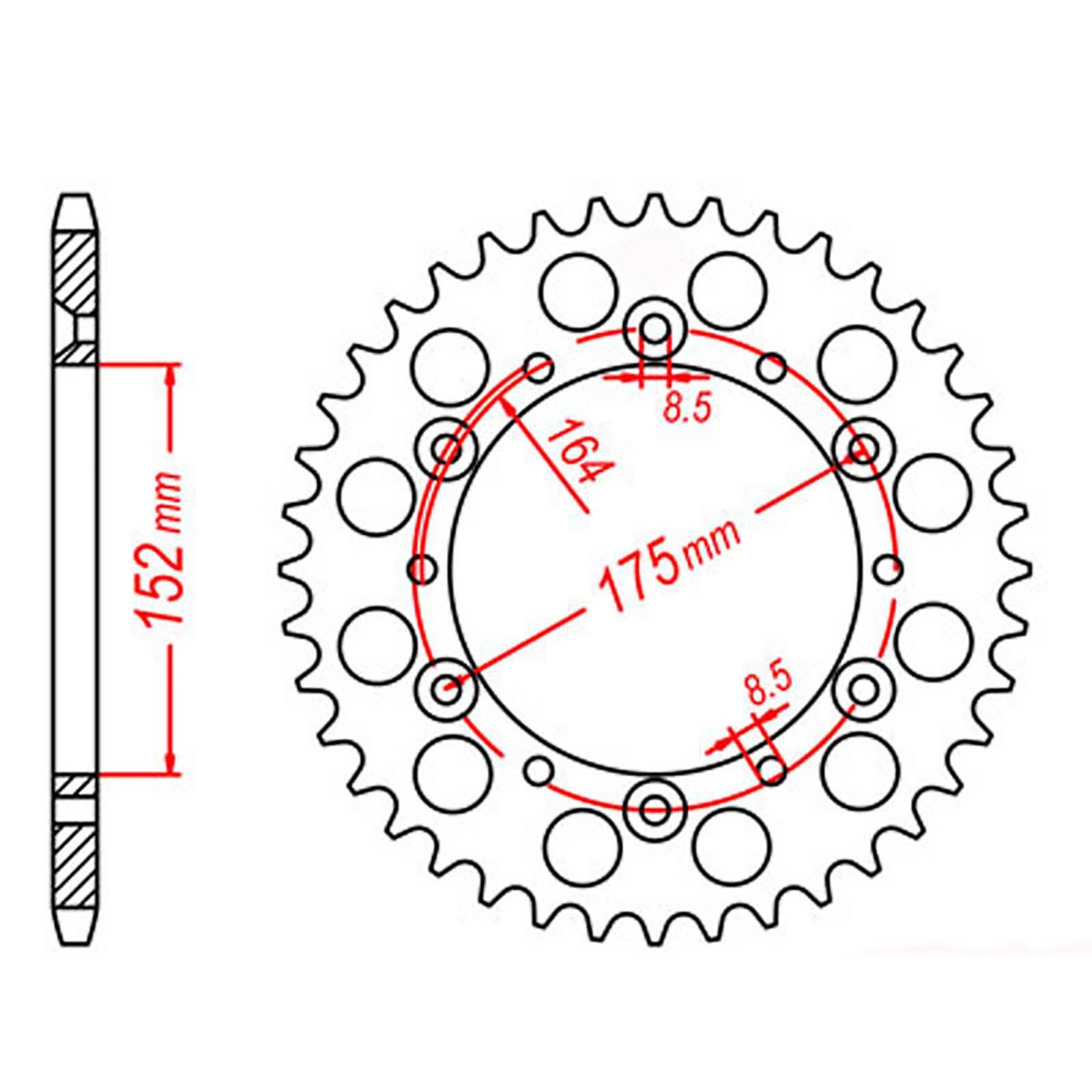 50 Tooth Rear Sprocket for Yamaha YZ250 1985-1986